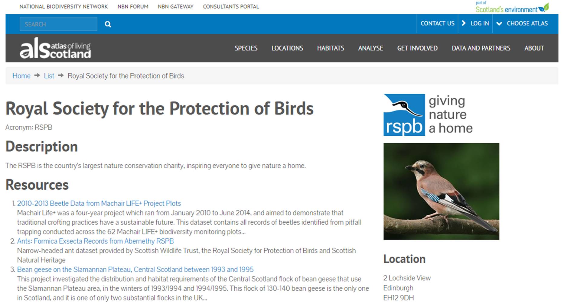 The National Biodiversity Network (NBN) Atlas of Living Scotland ...