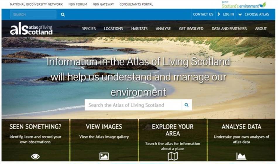 The National Biodiversity Network (NBN) Atlas of Living Scotland ...